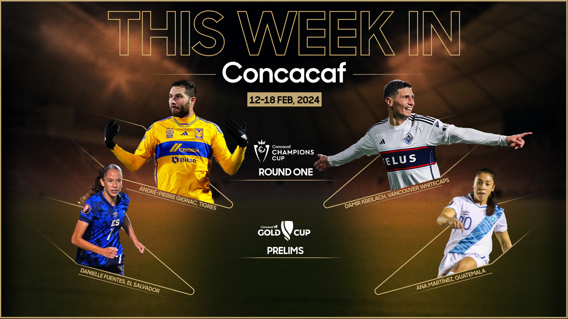 Champions Cup, start of W Gold Cup head up Concacaf week