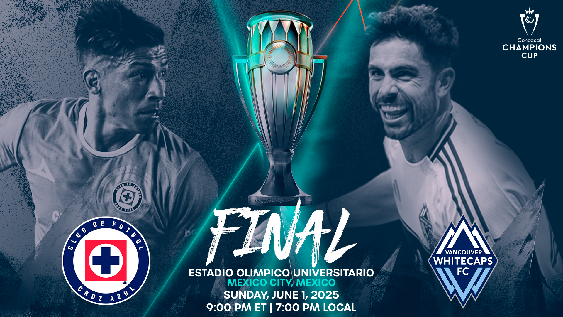 Cruz Azul and Vancouver Whitecaps FC to face off in 2025 Concacaf Champions Cup Final on June 1