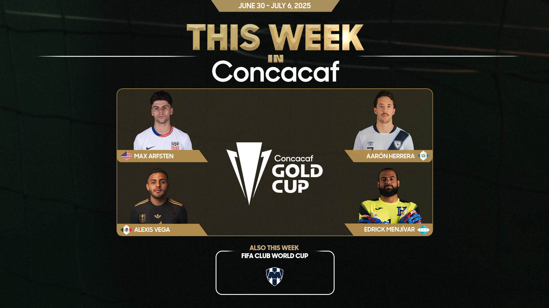 La Final de la Copa Oro destaca en Esta Semana en Concacaf